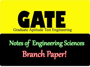 GATE Engineering Sciences (XE) Study Materials & Handwritten Notes