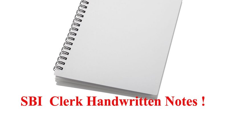 SBI Clerk Topper Complete Study Material-Handwritten Notes