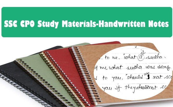 Toppers SSC CPO Study Materials-Handwritten Notes Premium Download!